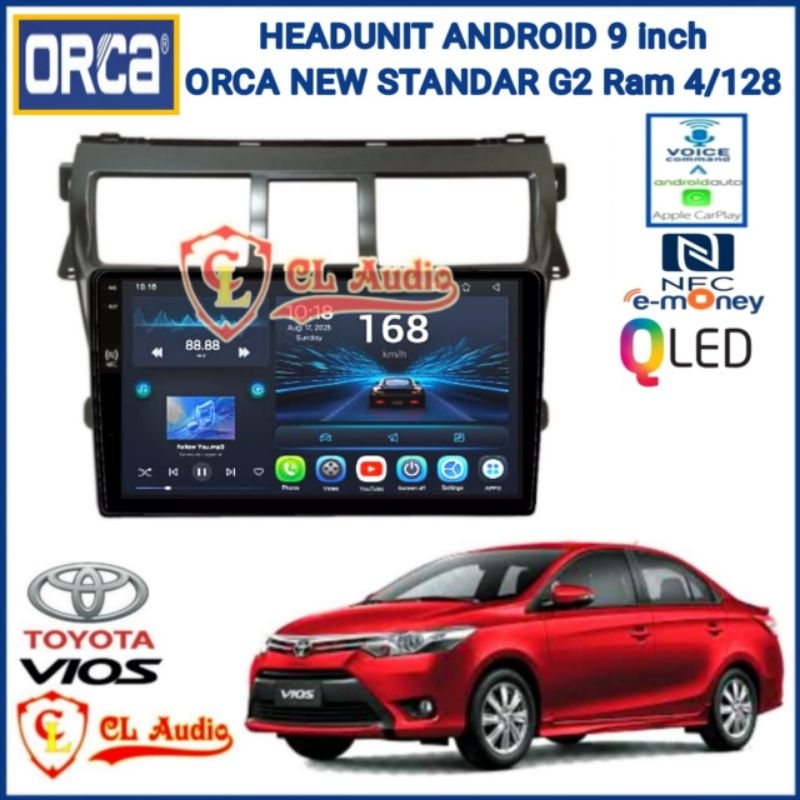 Jual Head Unit Android ORCA New Standar 9 Inch Toyota Vios 2008-2012 ...