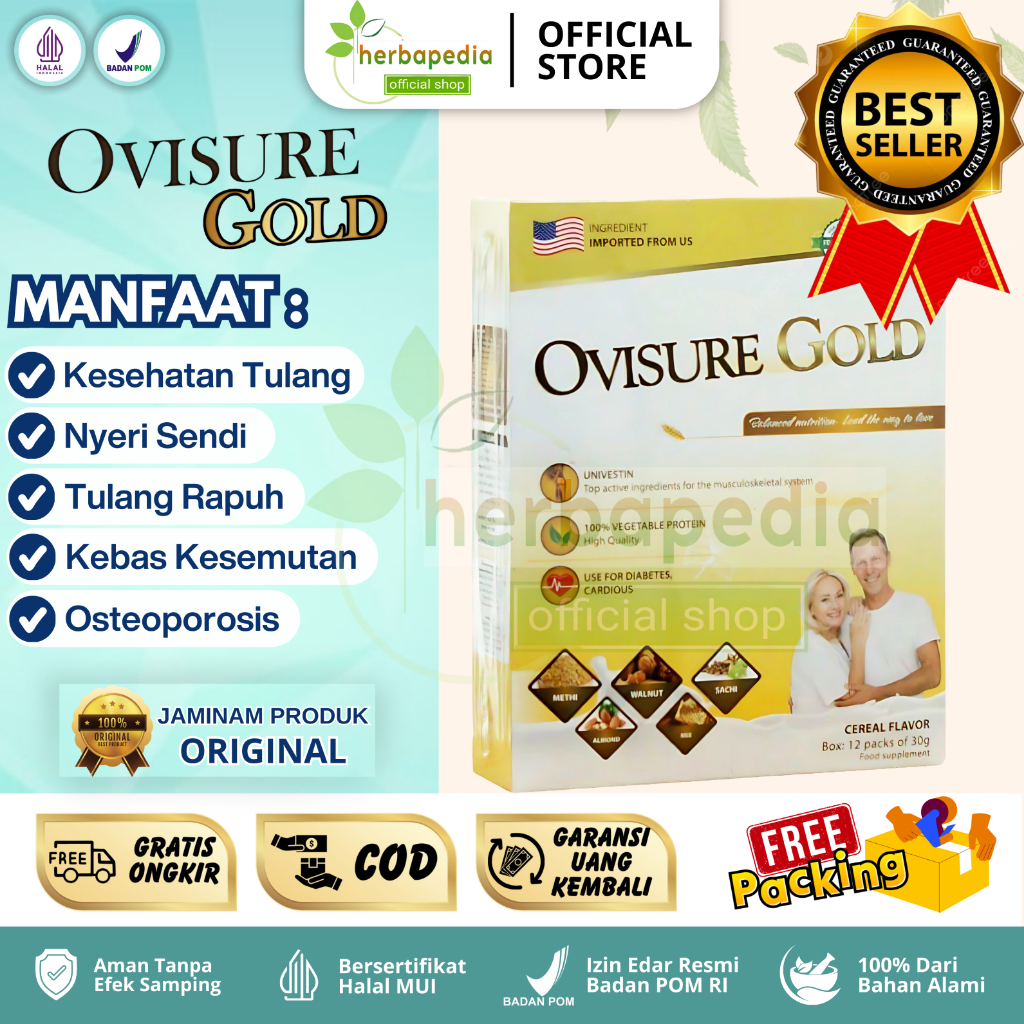 Jual Ovisure Gold Milk Original USA Susu Sachet Kesehatan Tulang dan ...
