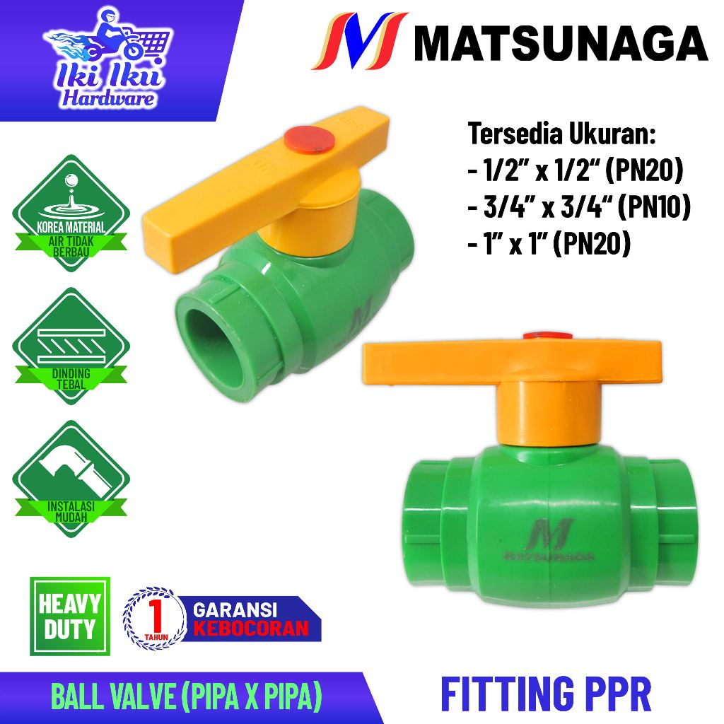 Jual Matsunaga Ball Valve PPR - Pipa x Pipa | Shopee Indonesia