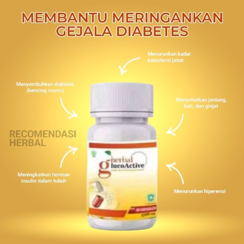 Jual GlucoActive Asli Original Obat Herbal Diabetes Kencing Manis Gula ...