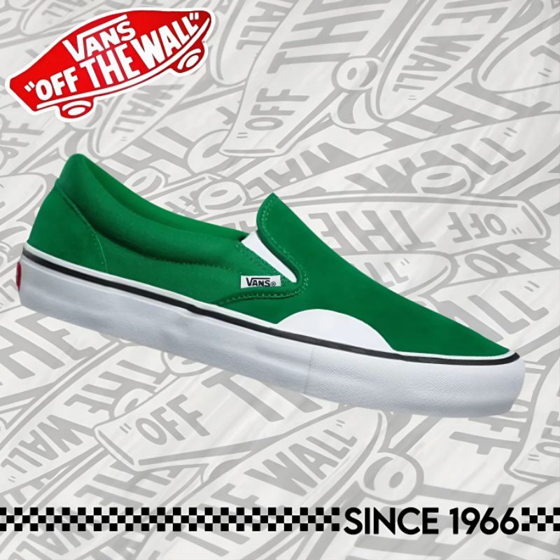 Jual VANS SLIP ON PRO AMAZON GREEN ORIGINAL | Shopee Indonesia