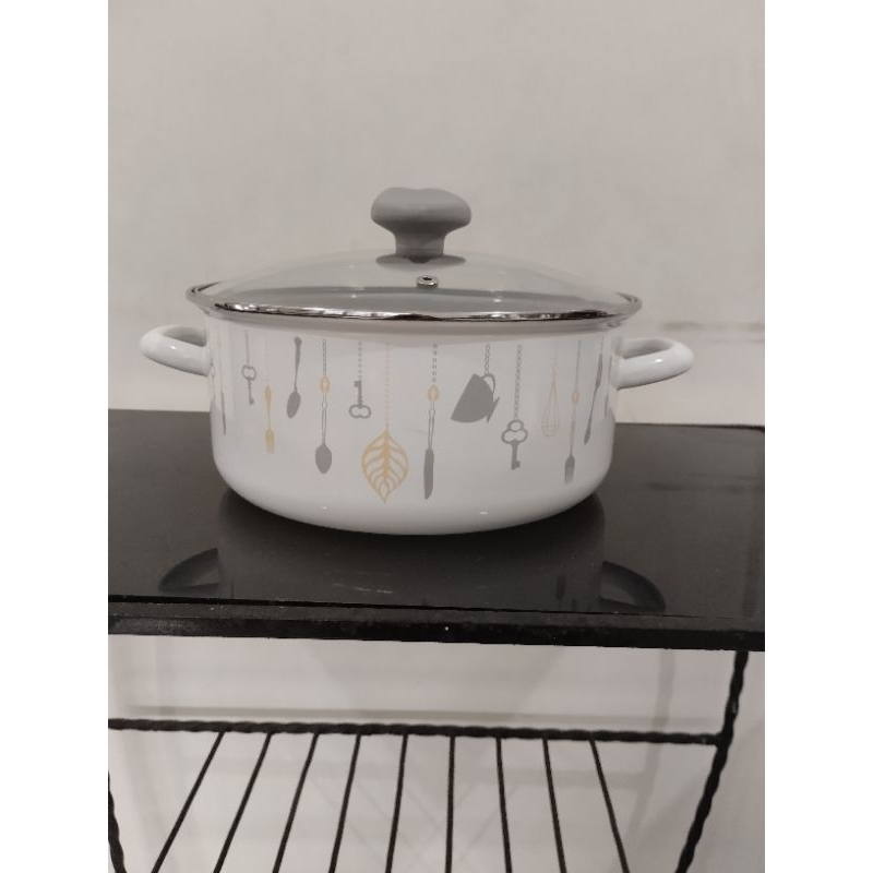 Jual panci enamel 24cm chefina chandelier / dutch oven 24cm enamel ...