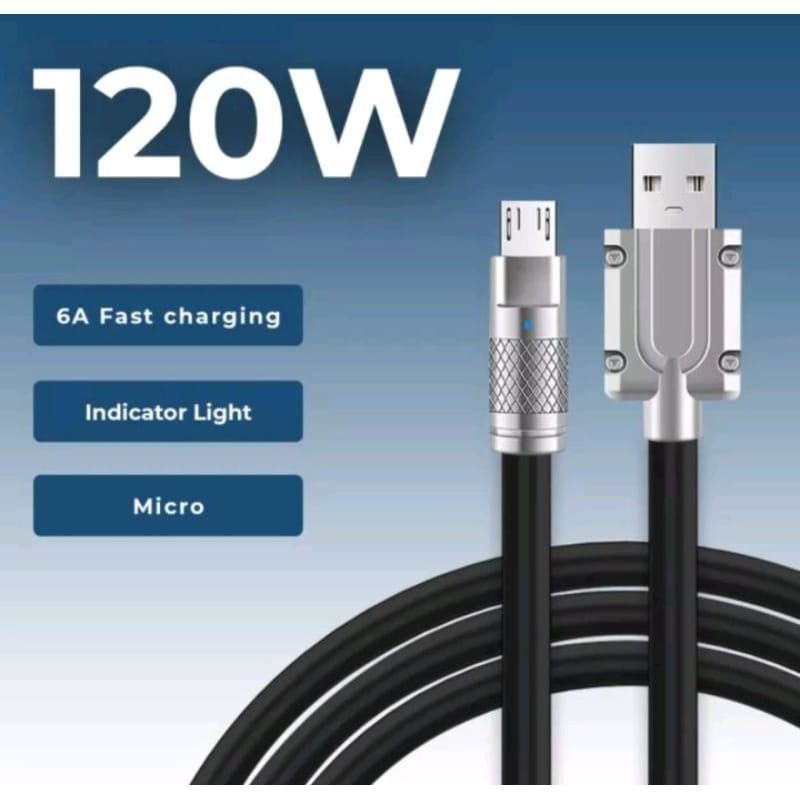 Jual Kabel 6A 120W Fast Charging Super Charger USB Micro / Type C ...