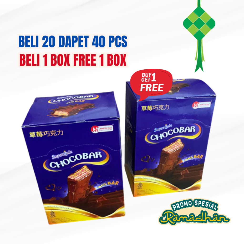 Jual BELI 1 BOX GATIS 1 BOX COKLAT CHOCOBAR PER KOTAK ISI 20 COKLAT ...