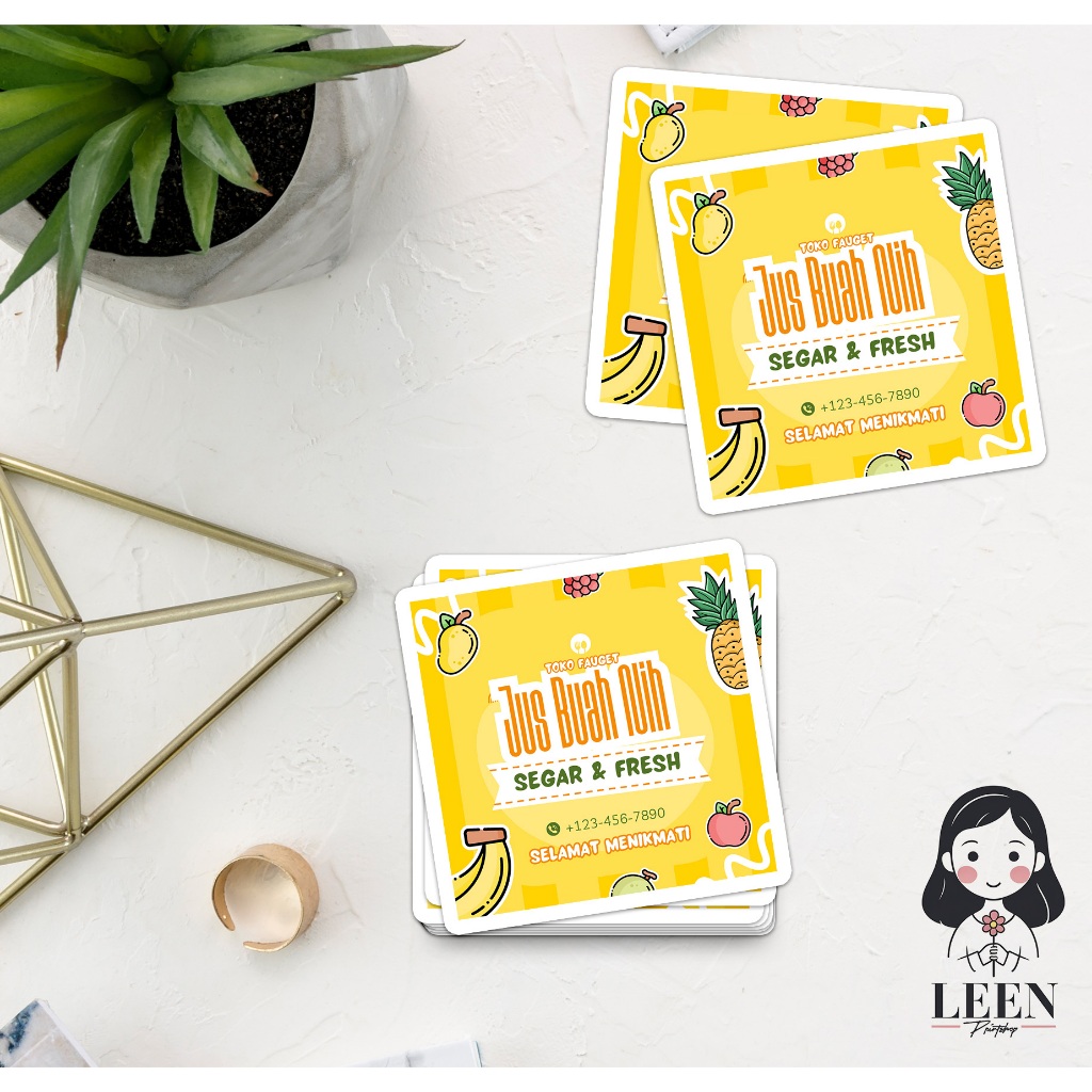 Jual CETAK STIKER LABEL KOTAK MAKANAN / STICKER KUE ROTI / STIKER KOTAK ...