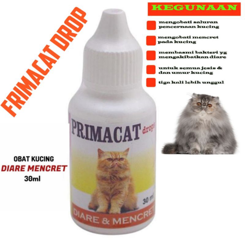 Jual PRIMACAT DROPS OBAT ANTI DIARE & MENCRET PADA KUCING PRIMA CAT ...