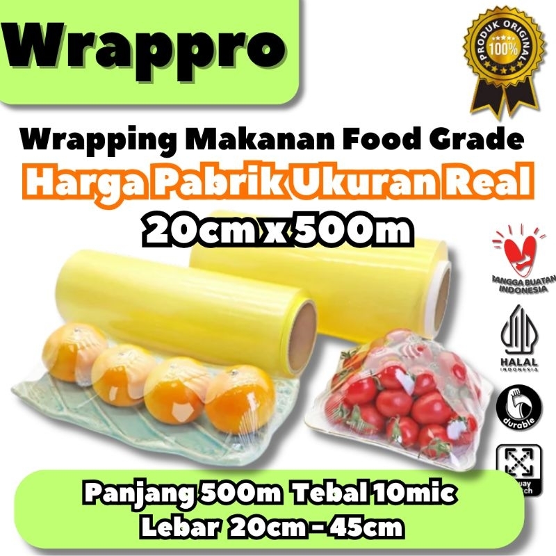 Jual Wrappro Wrapping Food Grade Premium 20x500 / Plastik Pembungkus ...