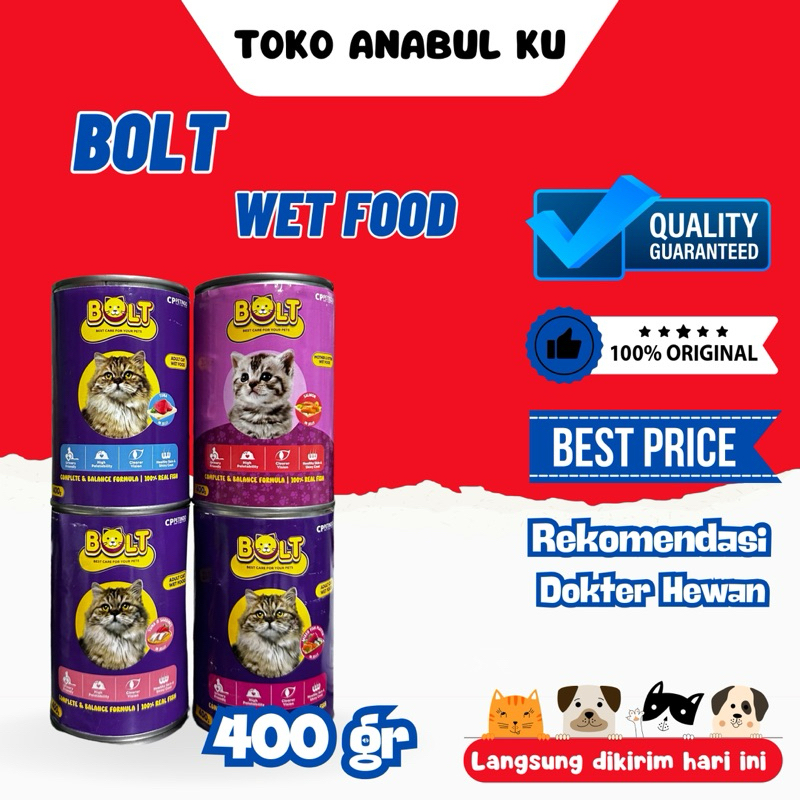Jual Bolt kaleng 400gr wet food real fish tu a sardines mixed fish ...