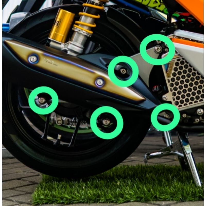 Jual Baut arm dan kenalpot vario pcx adv 2kunci heng thailand | Shopee Indonesia