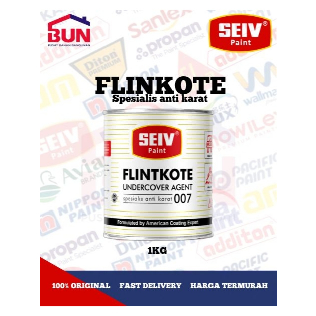 Jual CAT ANTI KARAT SEIV FLINKOTE 007 (1 KG) - PLINGKOTE BESI SEIV 007 ...