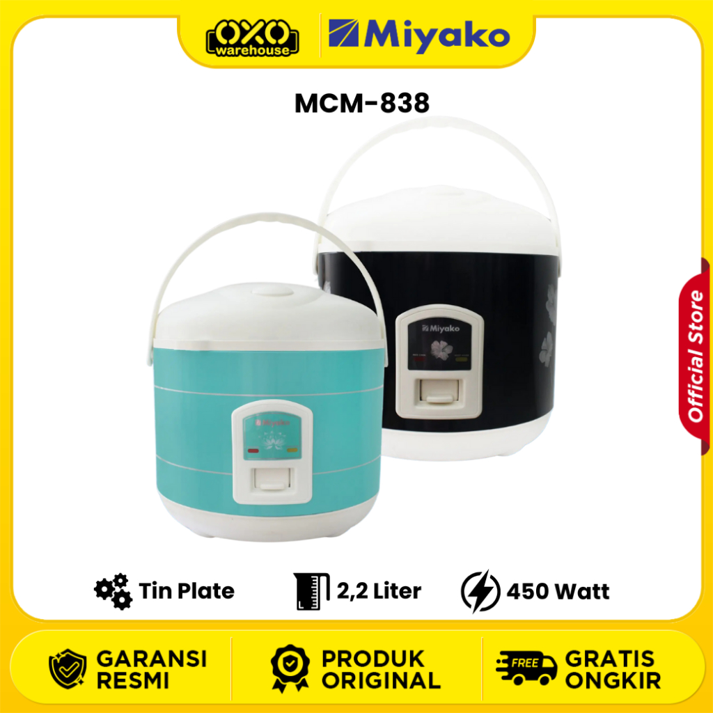 Jual Miyako Rice Cooker MCM-838 Mejikom Penanak Nasi Anti Lengket ...