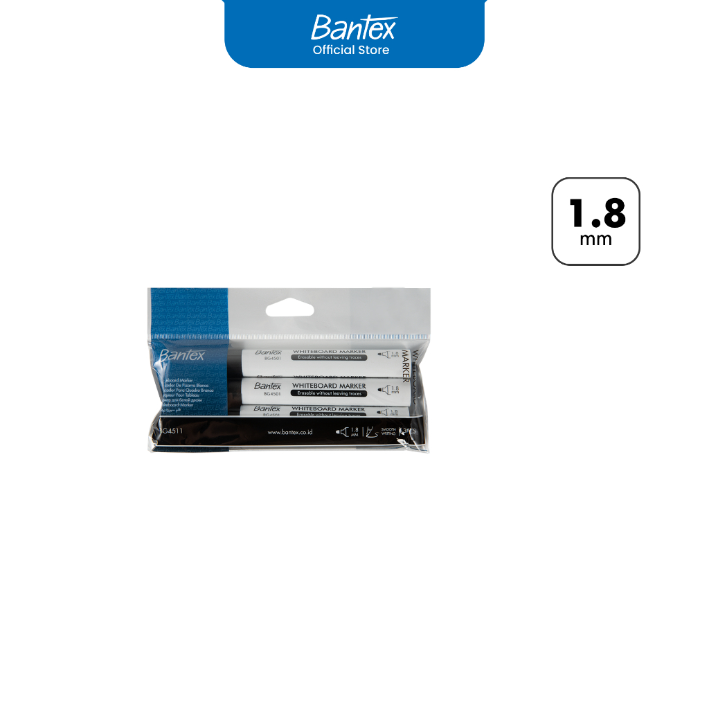 Jual Bantex Whiteboard Marker / Spidol Papan Tulis Tip 1.8 mm Dapat ...