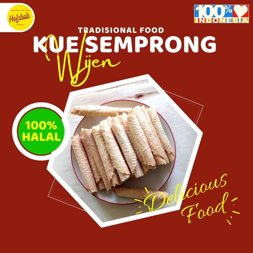 Jual Kue Semprong Gulung (500 gram) Cemilan & Jajanan Kering ...