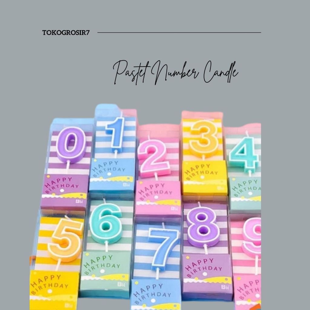 Jual LILIN ANGKA PASTEL NUMBER CANDLE BIRTHDAY LILIN ANGKA ULANG TAHUN ...