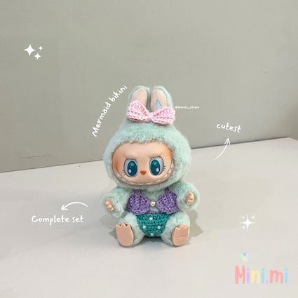 Jual BAJU LABUBU CROCHET MERMAID BIKINI | Costume Labubu v1 v2 POPMART ...