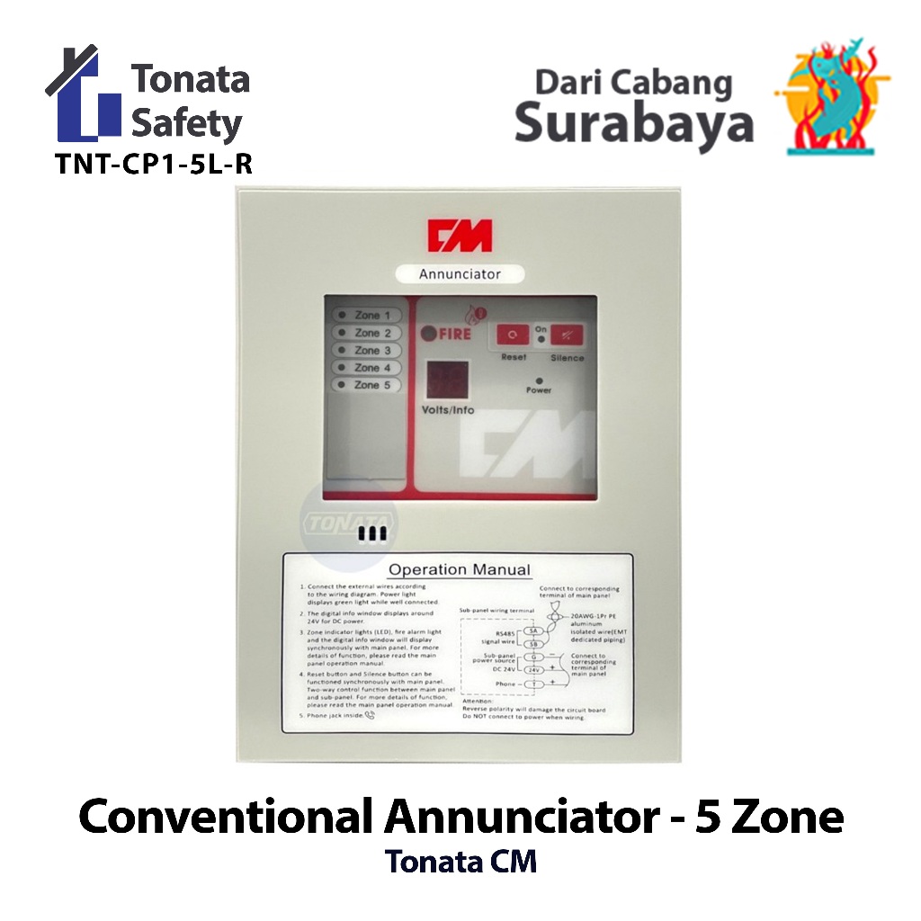 Jual Annunciator Fire Alarm Control Panel 5 Zone Tonata / MCFA Notifier | Shopee Indonesia