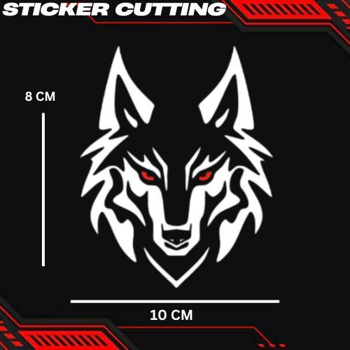 Jual Sticker Stiker Cutting HEAD WOLF Stiker Sudah dipotong Viral Murah ...