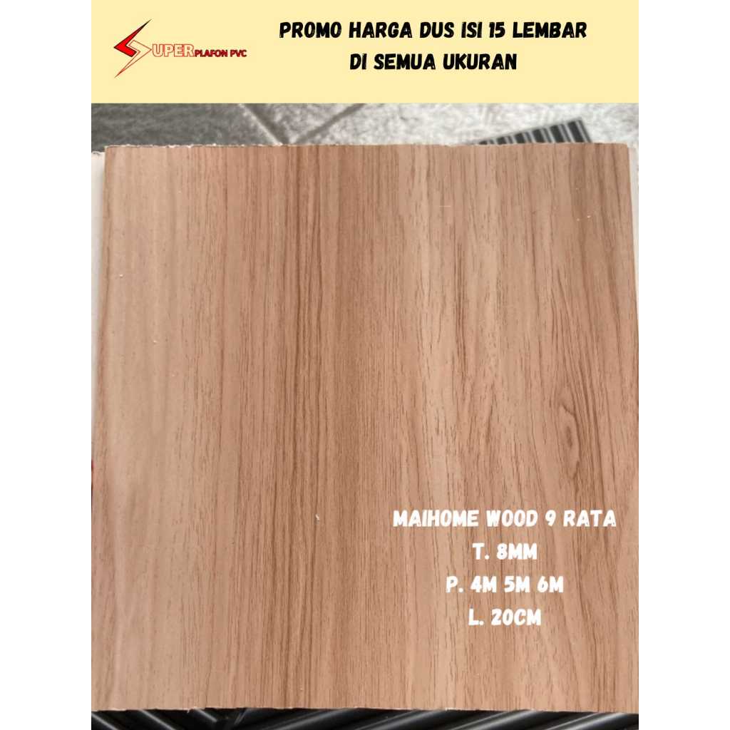 Jual [PROMO] 1 Dus Plafon Pvc isi 15 Lembar Sito Doff Stla-19 rata dan ...