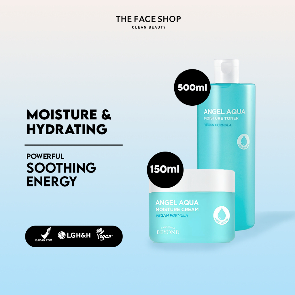 Jual THEFACESHOP [Passion & Beyond] Angel Aqua Moisture Toner & Cream | Shopee Indonesia