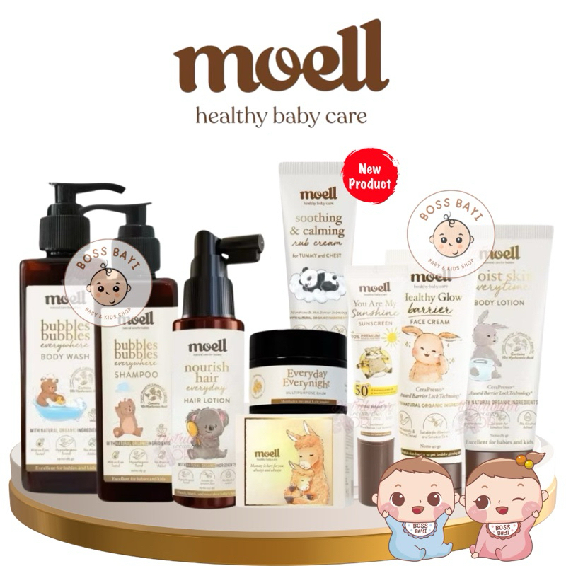 Jual MOELL Shampoo | Body Wash | Hair Lotion | Multipurpose Balm | Body ...