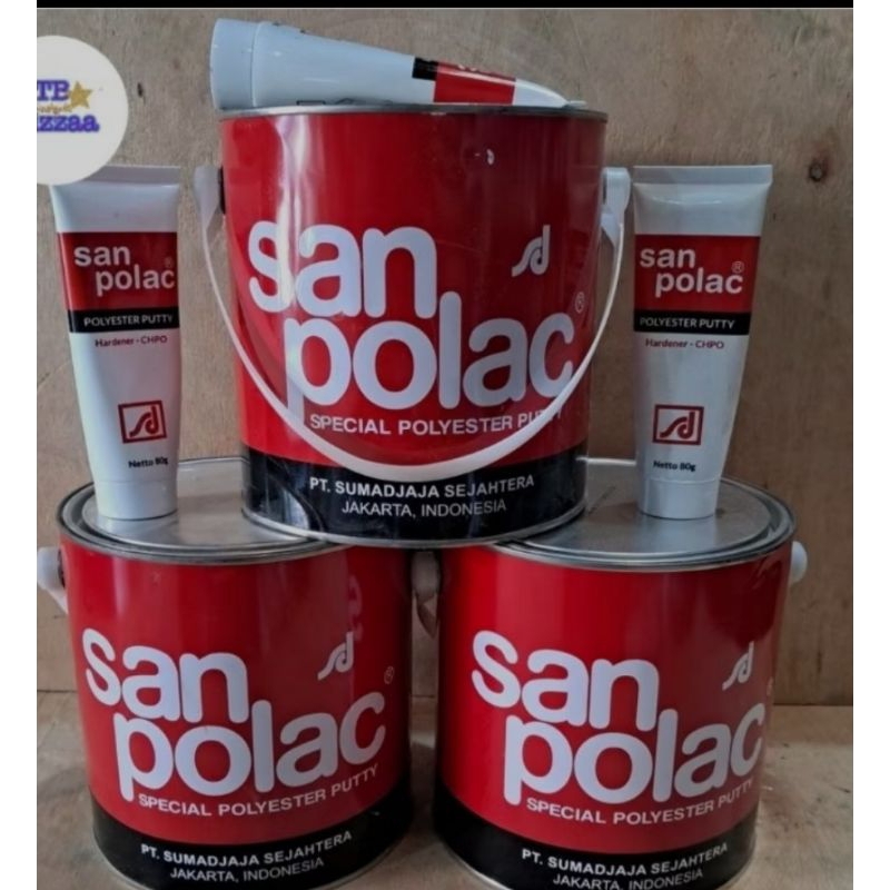 Jual Dempul Sanpolac 4kg Sanpolac Galon Dempul Plastik Besi DLL ...