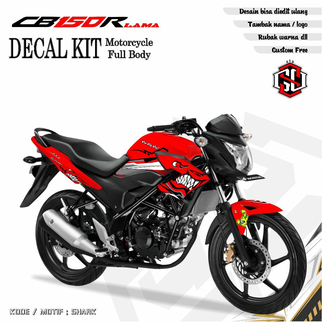 Jual Decal CB 150R Old Full Body Decal CB 150 Old Full Body Shark ...