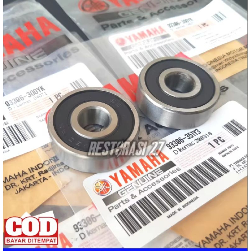 Jual paket 2 buah bearing Yamaha 6300 Roda depan motor nmax Aerox Jupiter MX Lexi freego Mio Mio ...