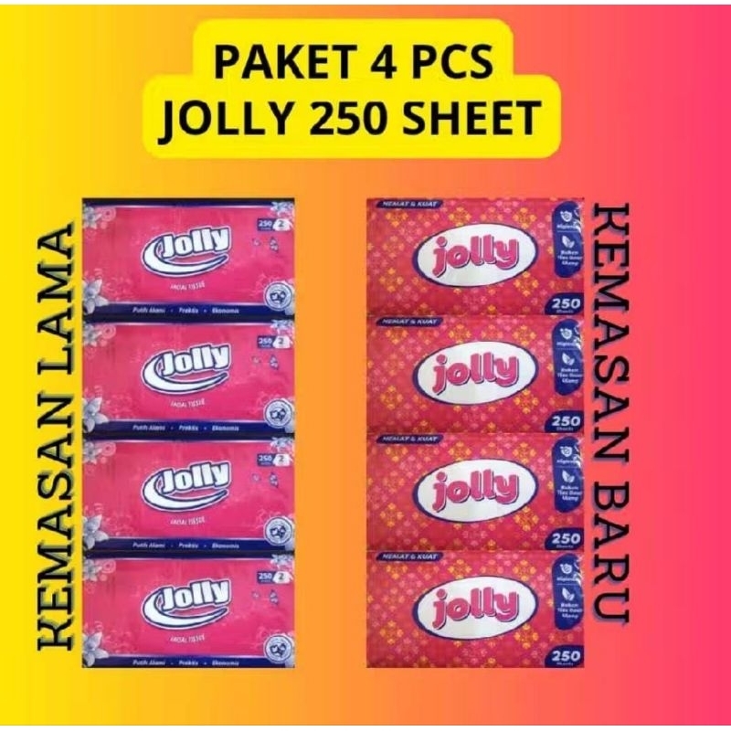 Jual Tisu jolly by paseo 1 ball (4pcs x 250 sheets 2 ply) | Shopee ...