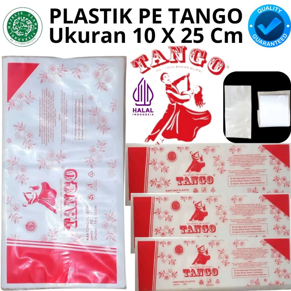 Jual Kantong Plastik PE Tango Ukuran 10x25 Cm Kuat Dan Elastis Plastik ...