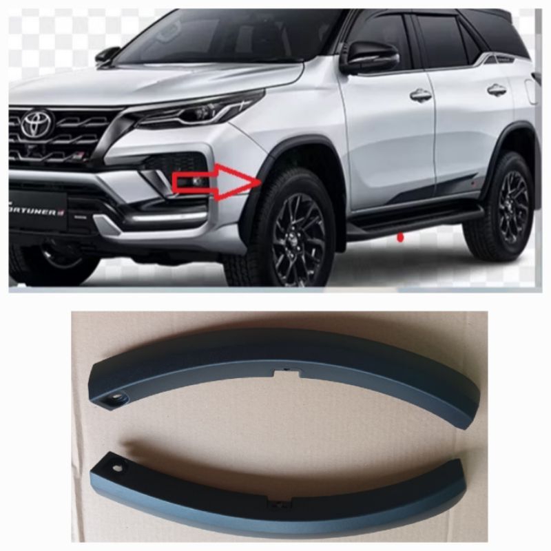 Jual Over Fender Moulding List Bumper Bemper Depan Toyota Fortuner GR ...