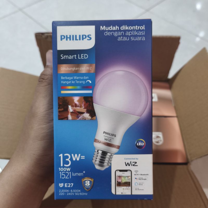 Jual Philips Lampu Smart WiFi LED 13W With Bluetooth ( RGB ) | Shopee Indonesia