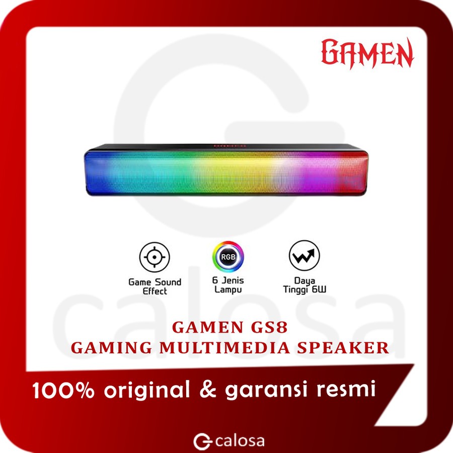 Jual GAMEN GS8 Gaming Multimedia Speaker RGB 6W Original Garansi Resmi ...