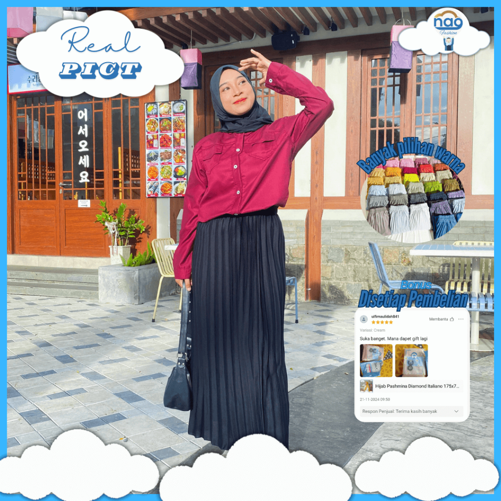 Jual Rok Plisket Mayung Wanita Dewasa Hyget Premium Pinggang Full Karet ...