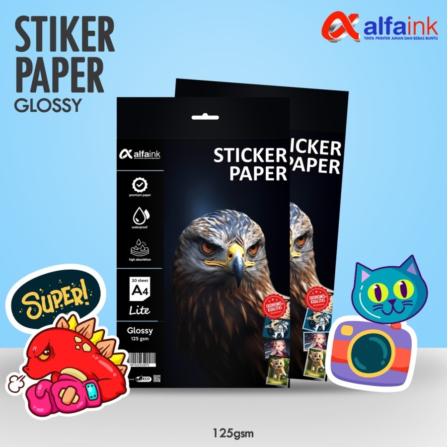 Jual KERTAS STICKER A4 GLOSSY STICKER PAPER LITE MURAH | Shopee Indonesia
