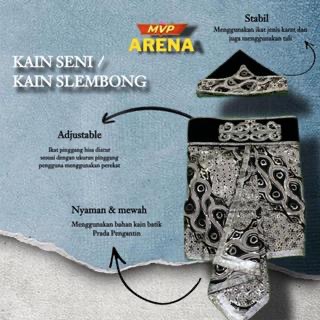 Jual Slembong seni silver hitam Songket seni silat kain merah songket ...