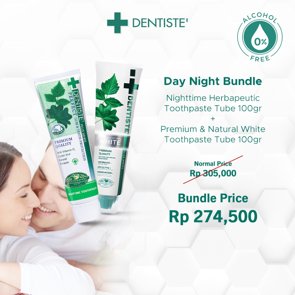 Jual ( BUNDLE ) DENTISTE Day Night Toothpaste / Nighttime Herbapeutic ...