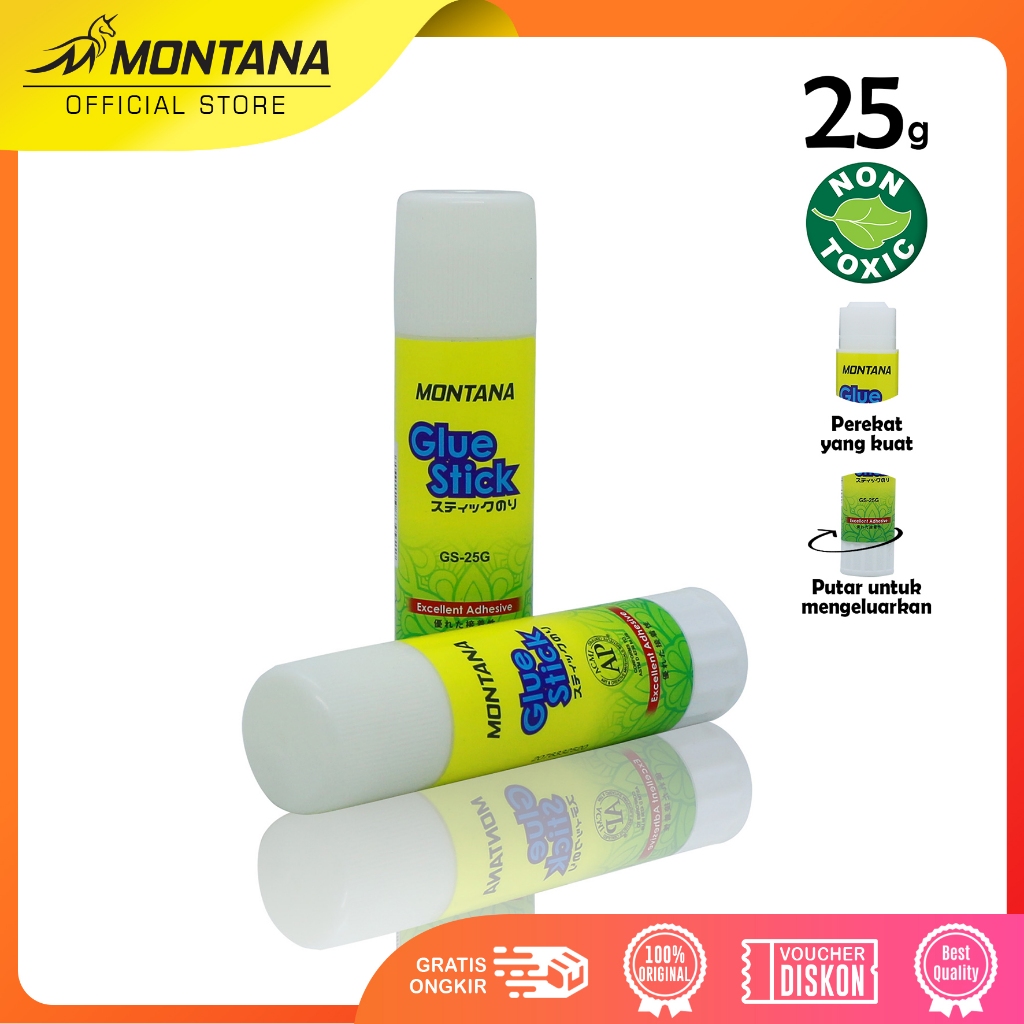 Jual MONTANA Glue Stick Lem Batang 25g 24 Pcs Excellent Adhesive ...