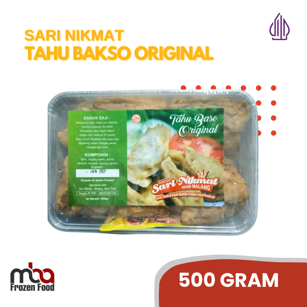 Jual Sari Nikmat, Tahu Bakso Original Isi 10 pcs, 500 gr /Bakso ...