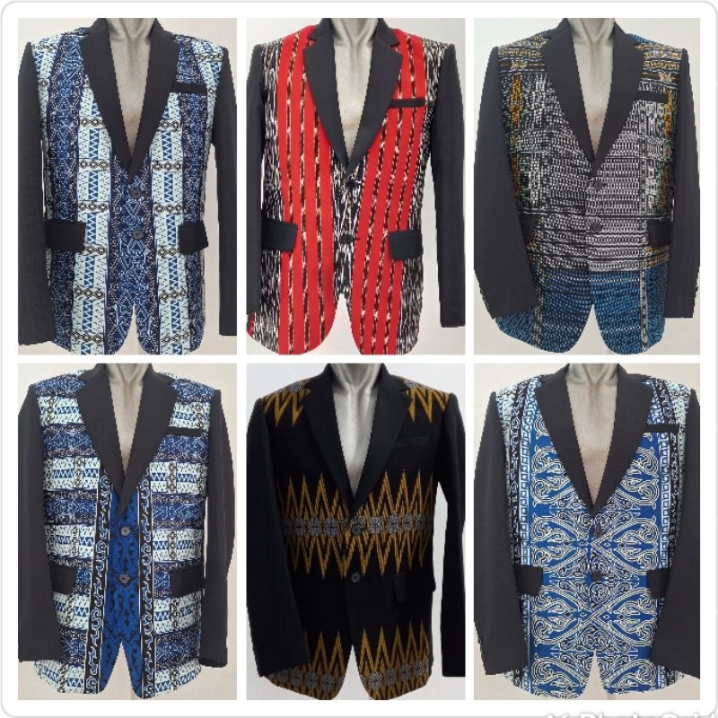 Jual Jas batik ulos Sumatera / Jas formal ulos / Jas ulos tenun motif ...