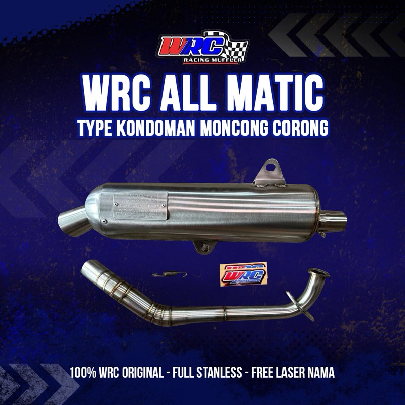 Jual WRC KNALPOT TYPE KONDOMAN FULL STANLESS MONCONG CORONG ALL MATIC ...