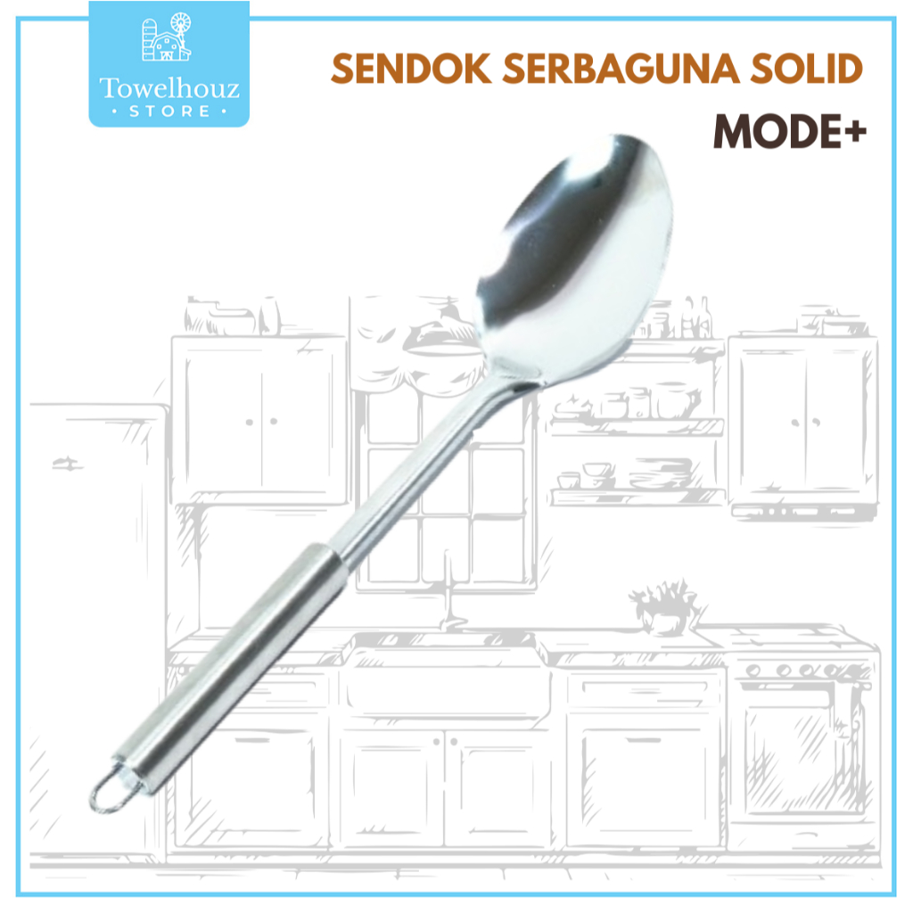 Jual Solid Spoon Mode+ 32x7cm – Sendok Serbaguna Stainless Steel ...