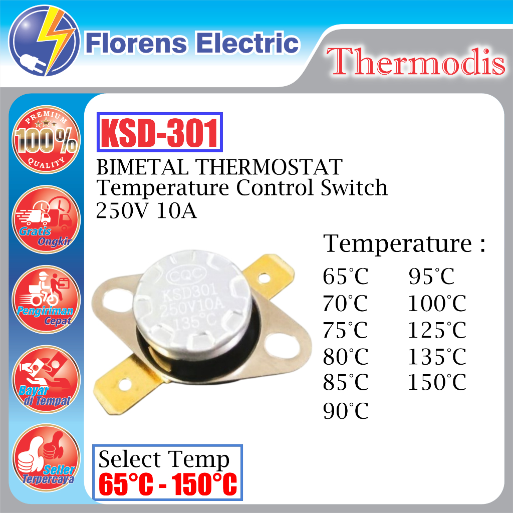 Jual Thermostat Thermodis Thermofuse KSD301 Water Heater Gas LPG Pengering | Shopee Indonesia