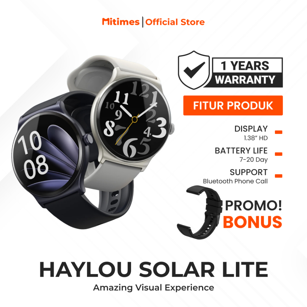 Jual Haylou Solar Lite LS05 1.38 Inch HD | Support Bluetooth Phone Call ...