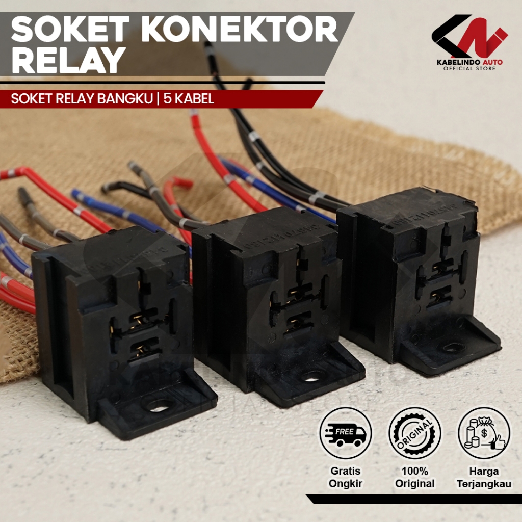 Jual Rumah Relay Gandeng / Soket Relay Bangku / Socket Cable Relay / Kaki 5 Pin / Kaki 4 Pin ...