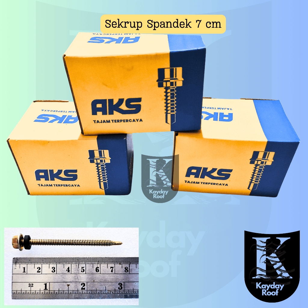 Jual Sekrup / Skrup/ Screw Atap / Roofing Asbes / Baut Spandek 7 cm ...
