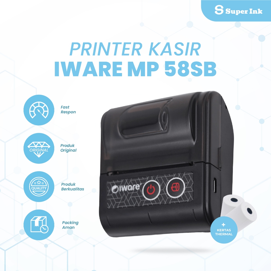 Jual Printer Iware MP58SB Printer Bluetooth Mini/ Printer Thermal /Printer Kasir /Printer Struk ...