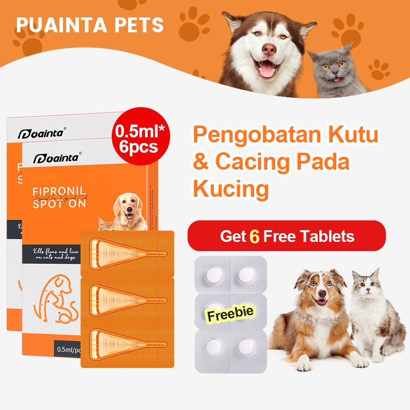Jual PUAINTA obat cacing untuk kucing dan Anjing Anti Kutu dan Kutu ...