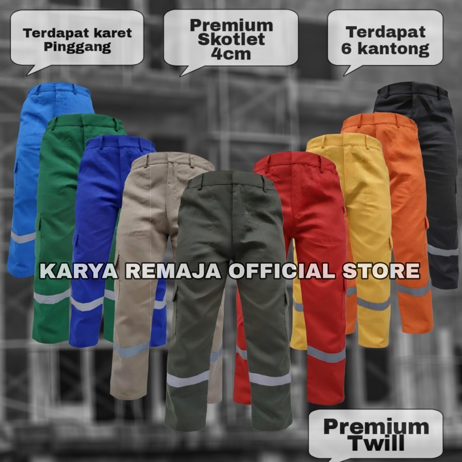 Jual Celana Safety skotlet Premium Twill ready Big Size Wearpack safety ...