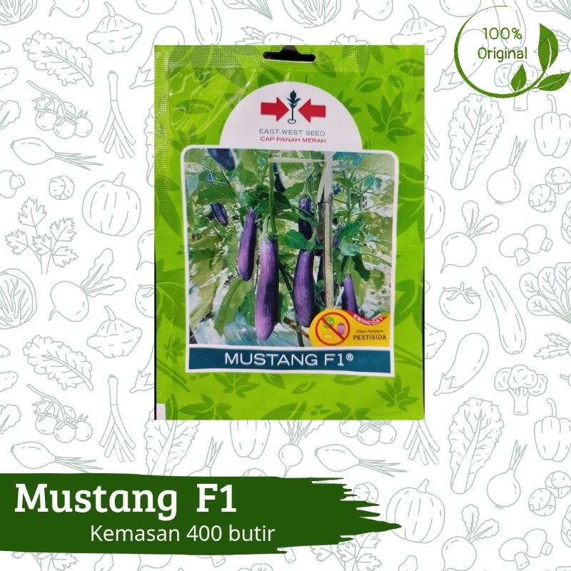 Jual Benih Bibit Terong Terung Ungu Mustang F1 - 400 Butir Cap Panah Merah | Shopee Indonesia