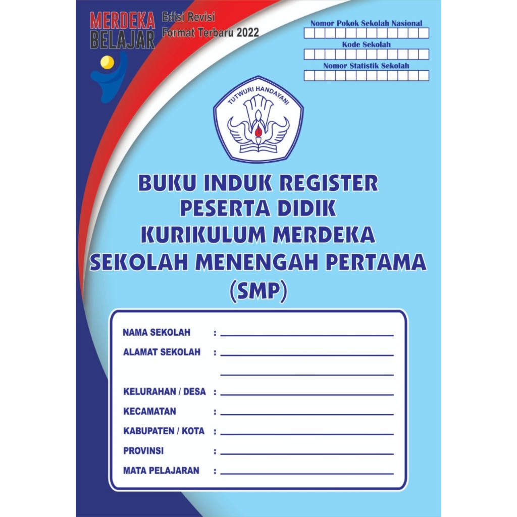 Jual Buku Induk Siswa Peserta Didik Kurikulum Merdeka SMP isi 50 siswa ...